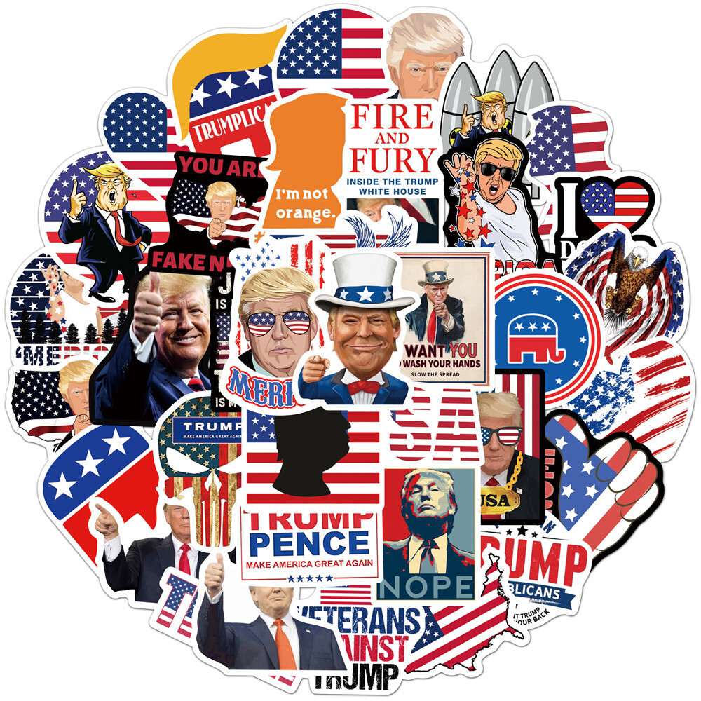 2024 US Election Stickers 50pcs Funny Trump Biden Election Decals ...