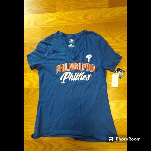 Philadelphia Phillies MLB Merchandise Women’s V-Neck T-Shirt Womens M ...