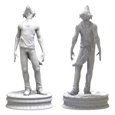 BEASTARS Legoshi Unpainted GK Models 3D Printed Figures Unassembled ...