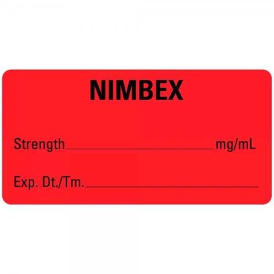 NIMBEX With Expiration Date & Drug Strength 2"x1" Labels | eBay