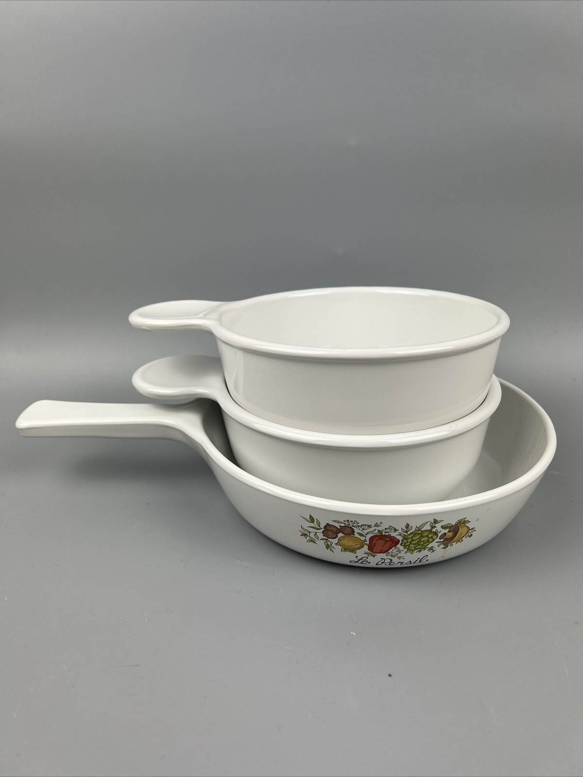 Lot of 3 Corning Ware Pots/Pans Oven Microwave Made In USA | eBay