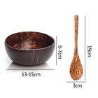 Natural Coconut Bowl Spoon Set Creative Coconut Shell Fruit Salad Bowl ...