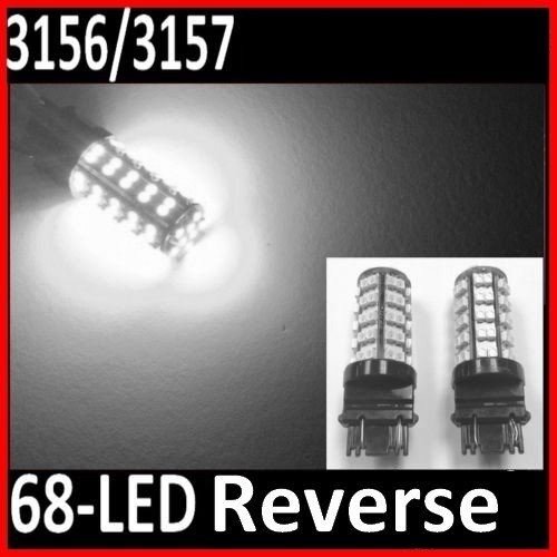 68 SMD 6000k White LED Back Up Reverse Light Bulbs 3156 3157 | eBay