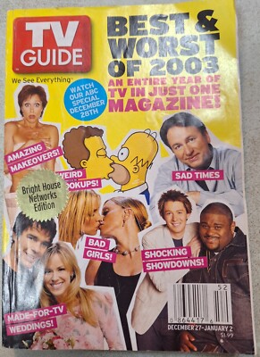 TV Guide December 27 2003 Best And Worst Of 2003 No Label | eBay