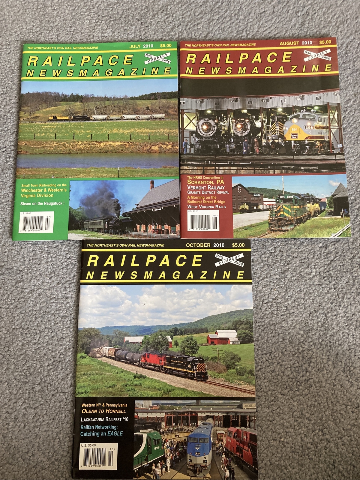 RailPace News Magazine Lot of 3 Issues 2010 July August October | eBay