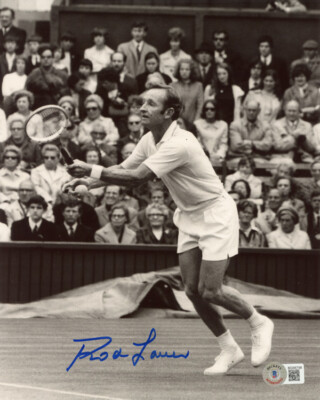 ROD LAVER SIGNED AUTOGRAPHED 8x10 PHOTO TENNIS WIMBLEDON LEGEND RARE ...