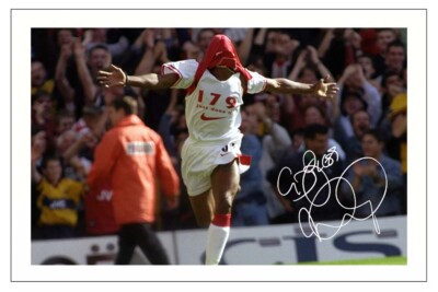IAN WRIGHT Signed Autograph PHOTO Fan Gift Signature Print ARSENAL ...