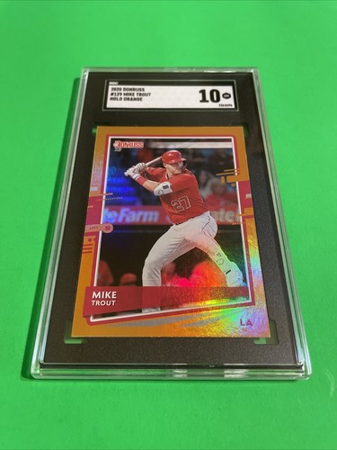 2020 Donruss #129 Mike Trout HOLO ORANGE SGC 10!! | eBay