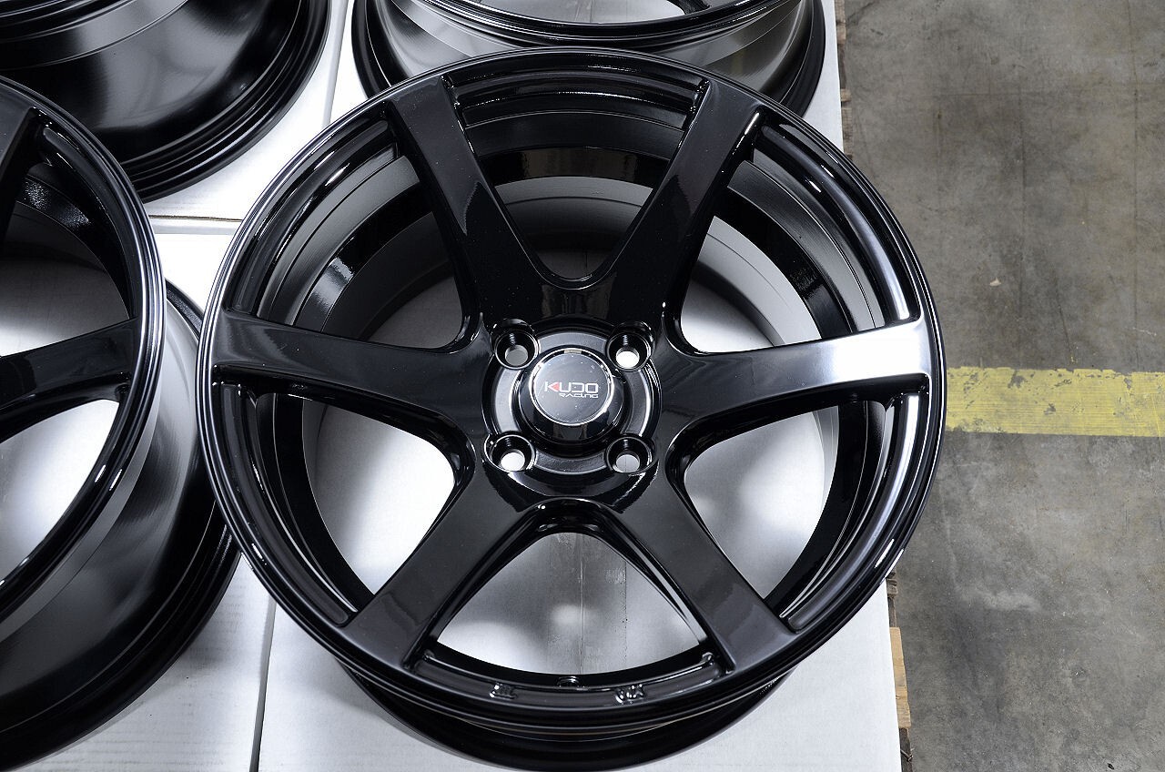 15x8 Custom Wheels Honda Accord Civic Corolla Aveo Fit Accent Black ...