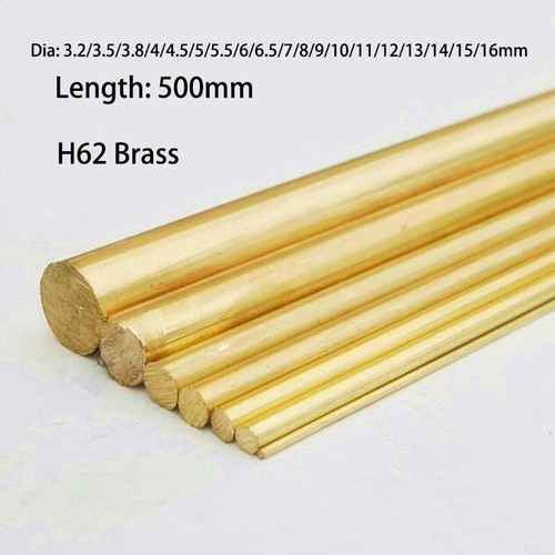 Diameter 3mm-18mm H62 Solid Brass Round Rod Bar Length 500mm Tool Metal ...