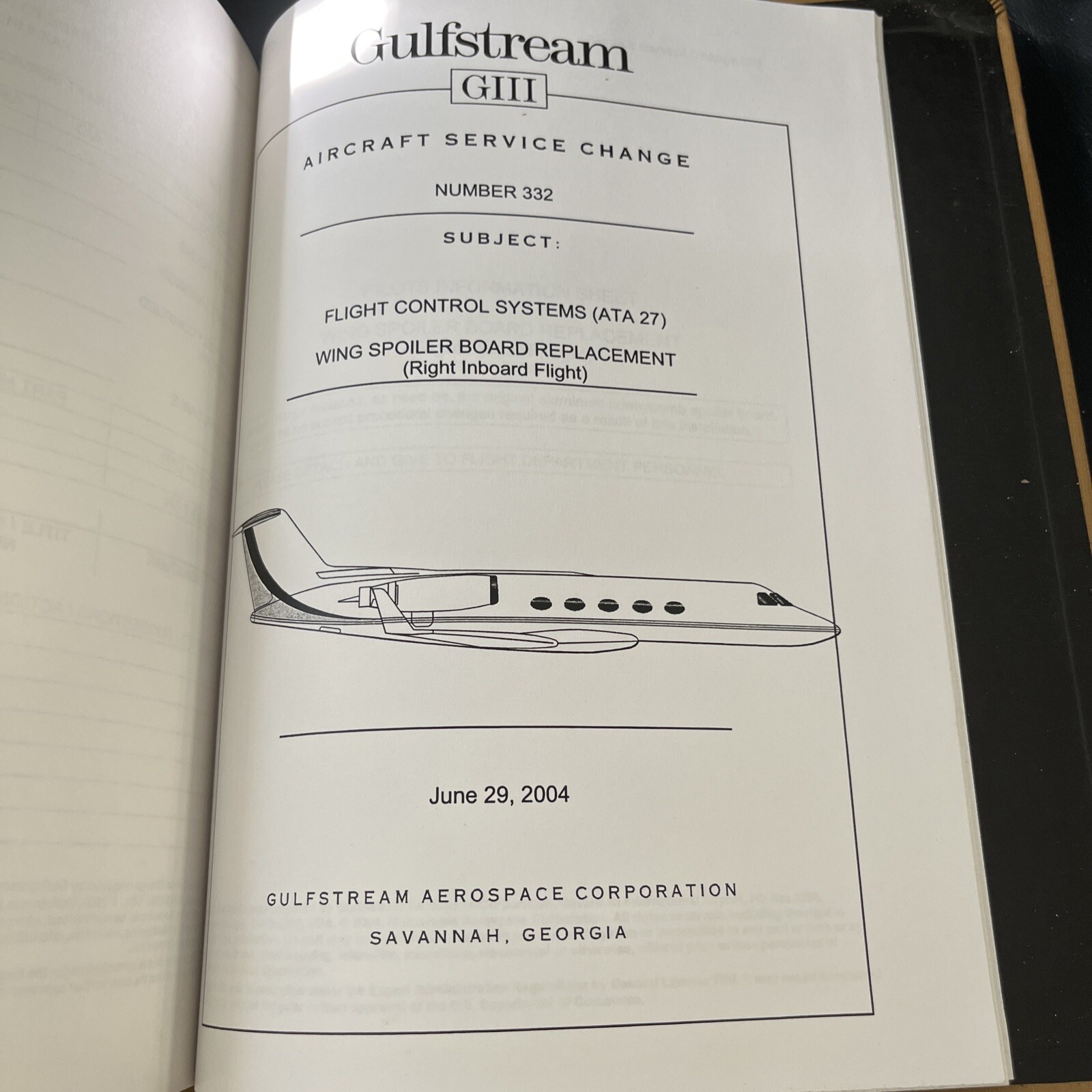 Gulfstream G III AIRCRAFT SERVICE CHANGES VOLUME II MANUAL 1986 | eBay