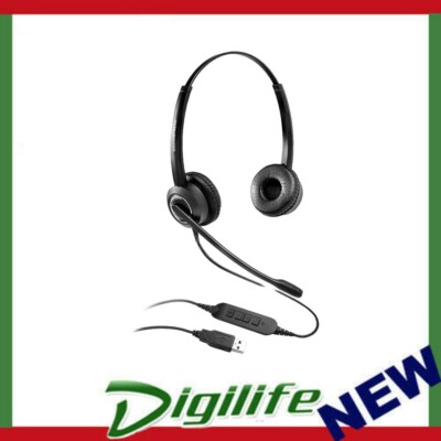 Grandstream GUV3000 HD Stereo USB Headset with Noise Cancelling Mic ...