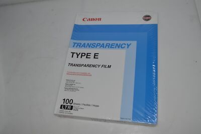 ^^ CANON TRANSPARENCY FILM TYPE E 100 SHEETS - NEW (LPX83) | eBay