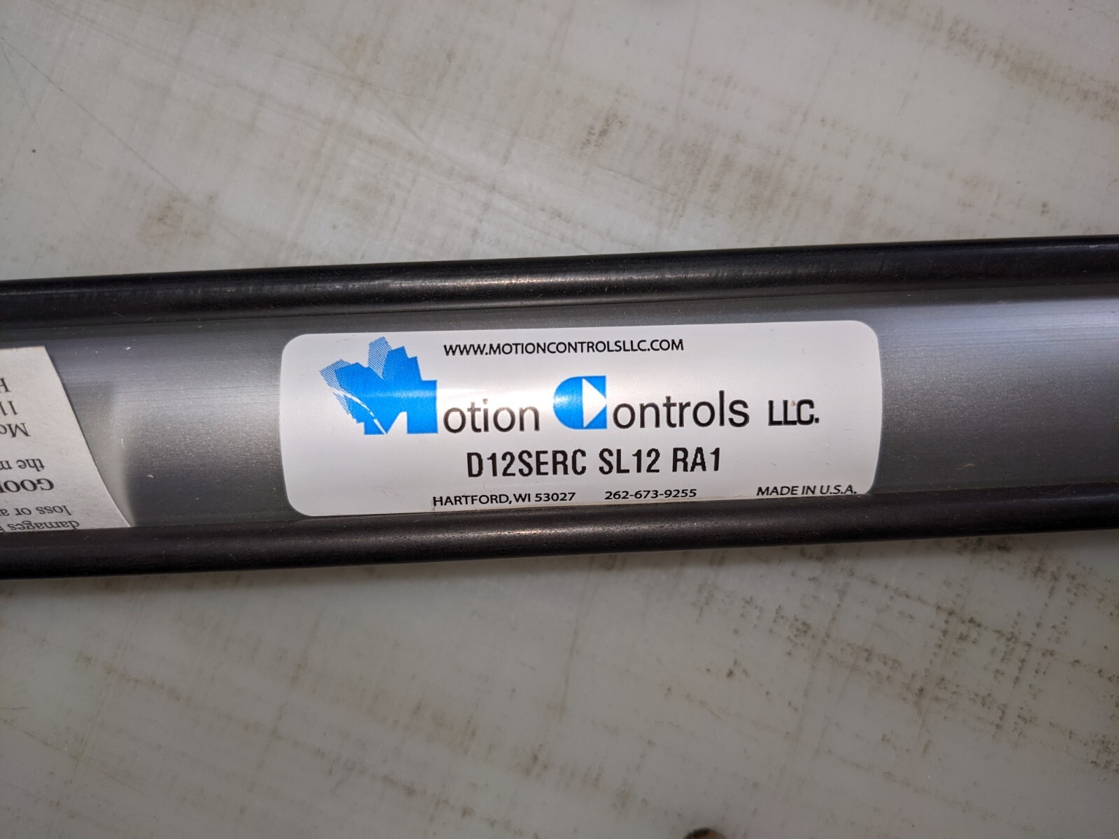 MOTION CONTROLS LLC D12SERC-SL12-RA1 PNEUMATIC CYLINDER 12" STROKE ...