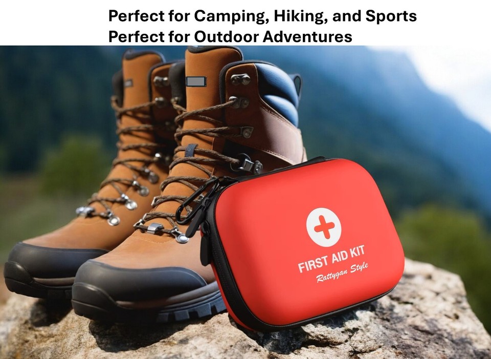 All-in-One Compact First Aid Kit with Waterproof Hard Shell Case - 100 ...
