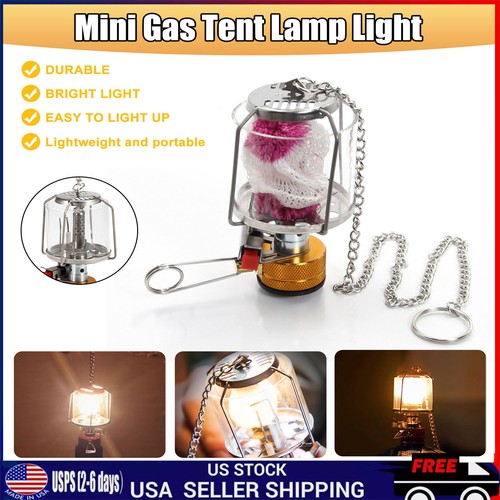 Gas Lamp Light Outdoor Camping Tent Lantern Mini Portable Windproof ...