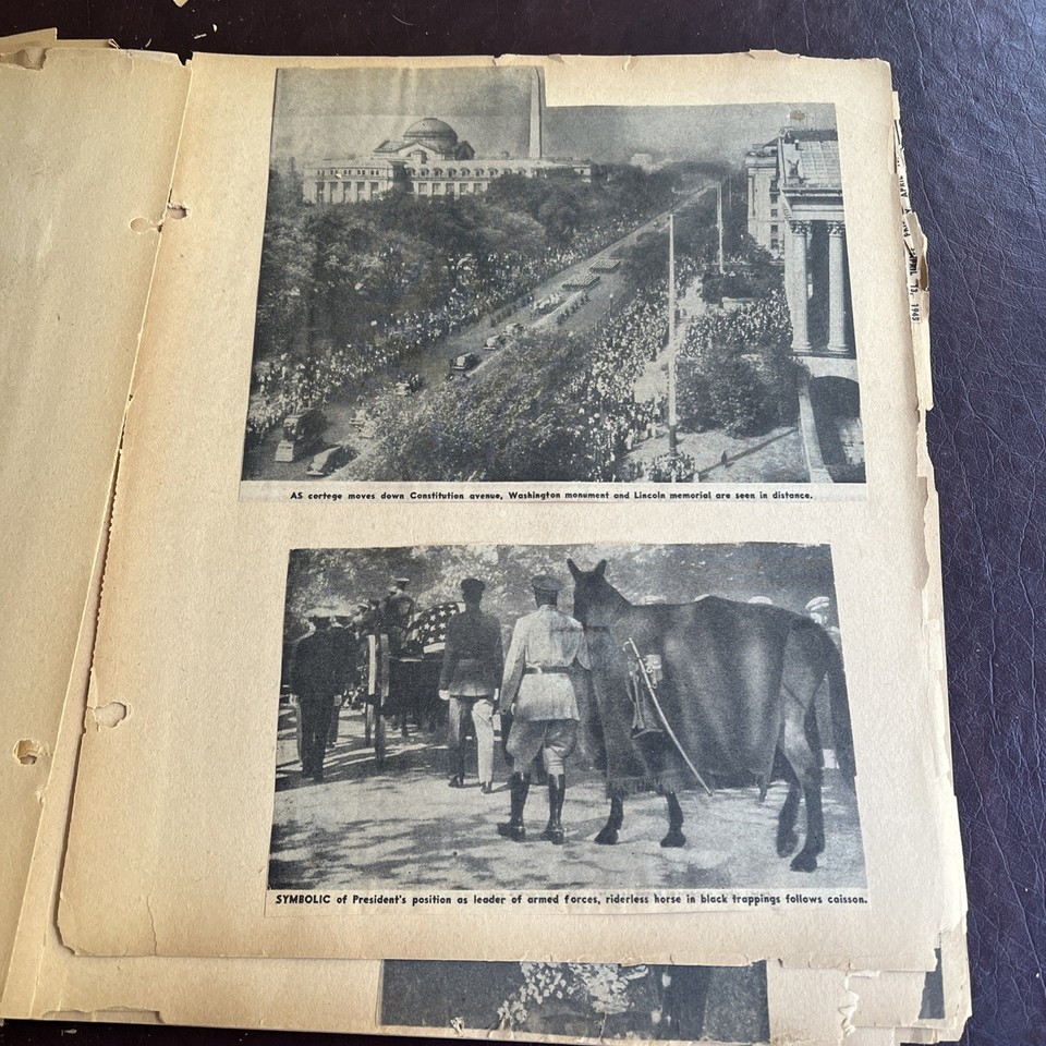 1945 Large Scrap Book Chicago Newspapers Death Of Franklin Delano ...