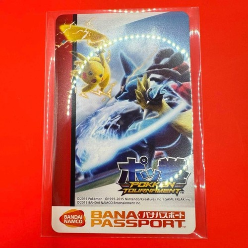 POKKÉN TOURNAMENT BANA PASSPORT Pikachu Lucario Pokemon Card Japanese ...