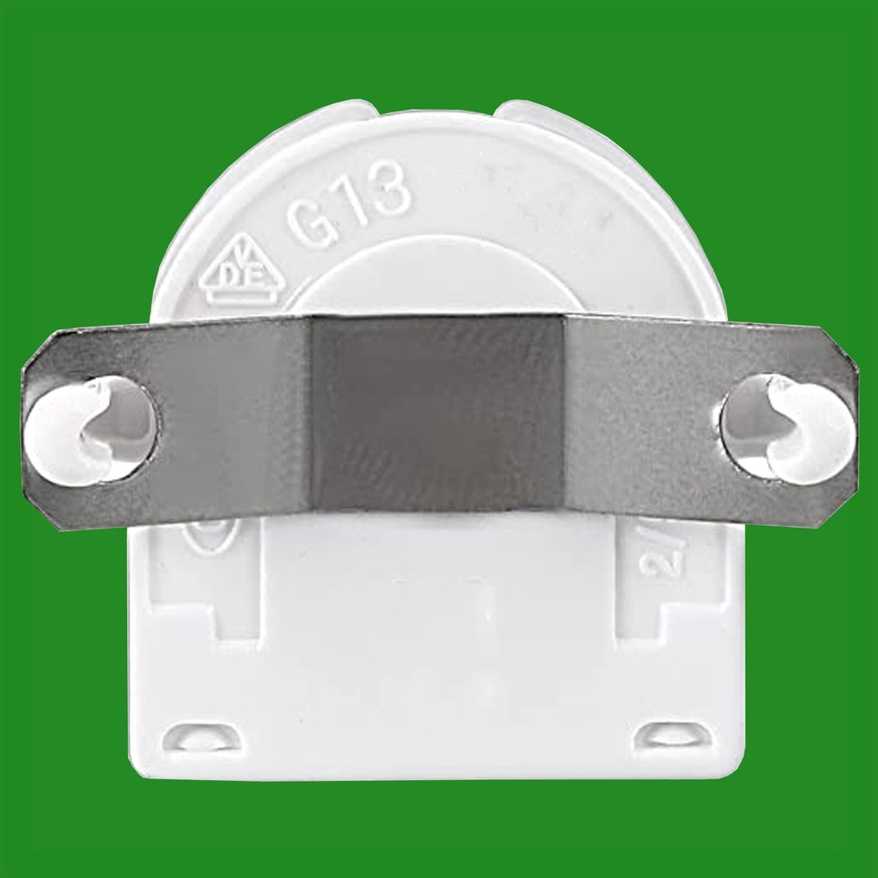 10x T8 T12 Base Fluorescent & LED Tube Lamp Holder & Spring G13 Socket ...