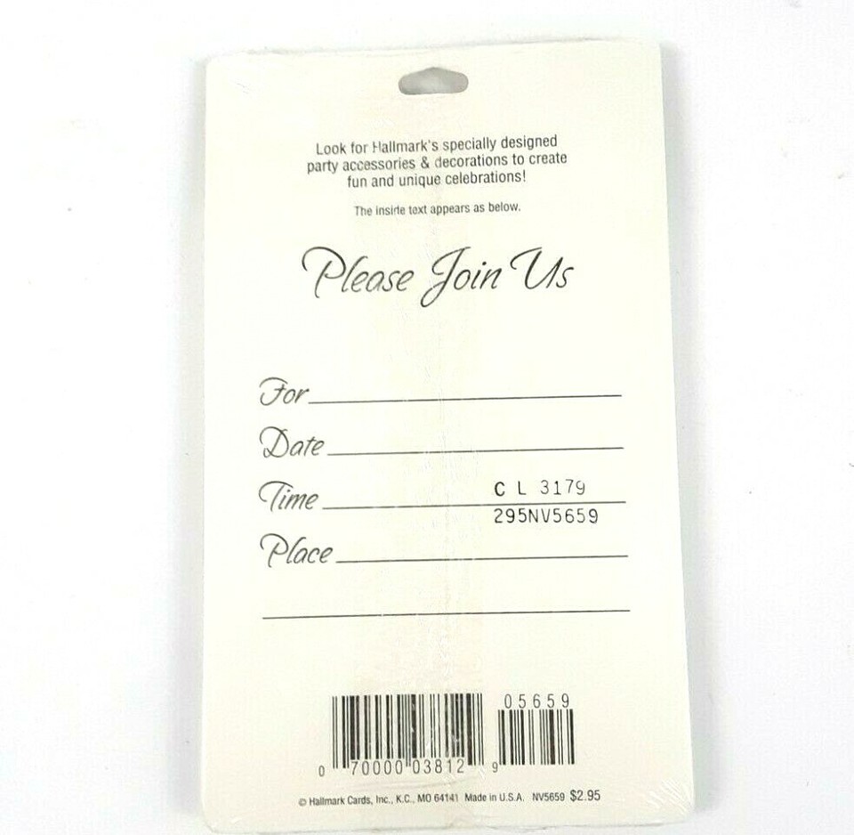 Hallmark Pack of 8 Cards GARDEN PARTY Multi-color Invitations with ...