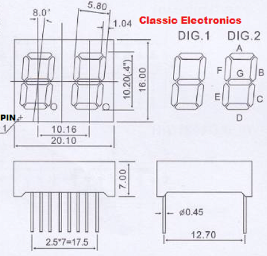 Blue Cobra 148GTL .4" 2-Digit LED Channel Display Readout CA 16-Pin | eBay