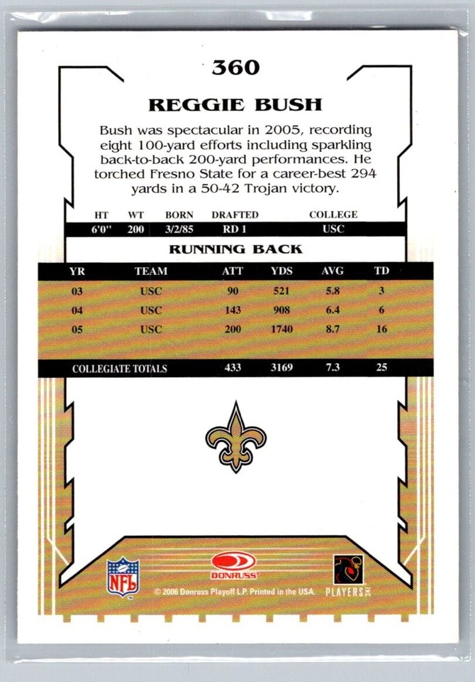 2006 Score Rookie Green Reggie Bush #360 Rookie RC | eBay
