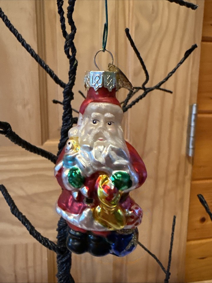 VTG 4 Blown glass Christmas ornaments Set/Lot Christopher Radko/Thomas ...