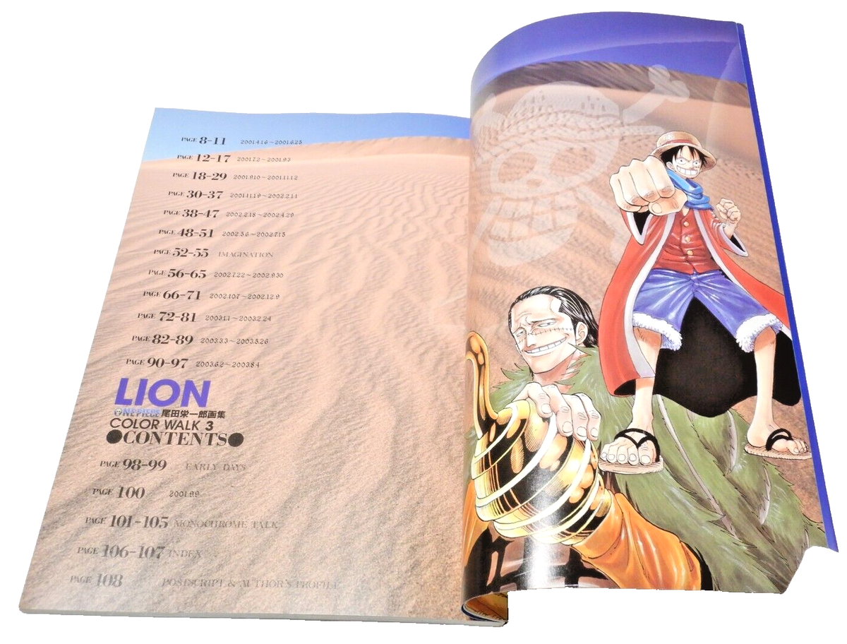 One Piece Art Book Eiichiro Oda Color Walk 3 Lion W