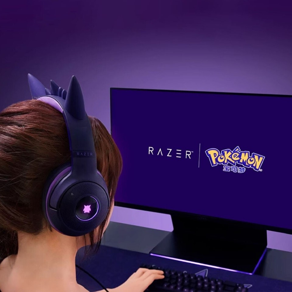 Razer x Pokémon Gengar Kraken V3 X Wired Headset Headphone Limited ...