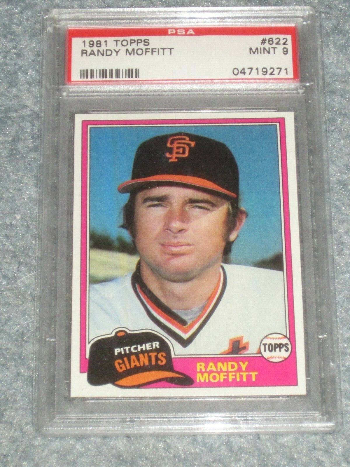 1981 Topps Baseball #622 Randy Moffitt PSA 9 Mint NQ 1 Of 33 With NO 10 ...