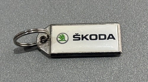GENUINE SKODA MAIN DEALER CAR KEY FOB KEY RING METAL + ENAMEL TRUST ...