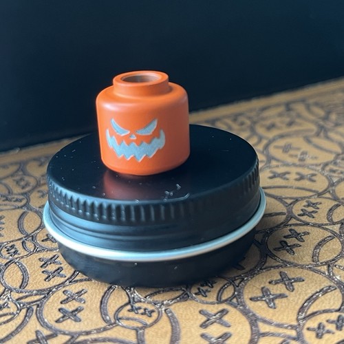 Zero Feud Halloween Orange Jack O Lantern Brickman Bead EDC | eBay