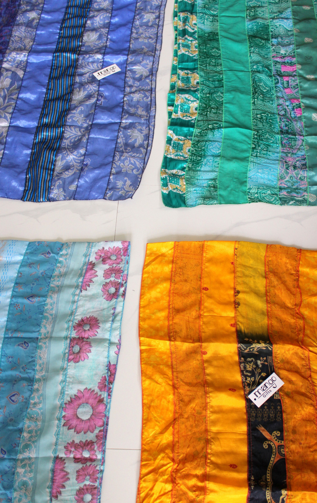 Handmade Silk Sari Recycled Scarves Stoles Patchwork scarf Wholesale ...