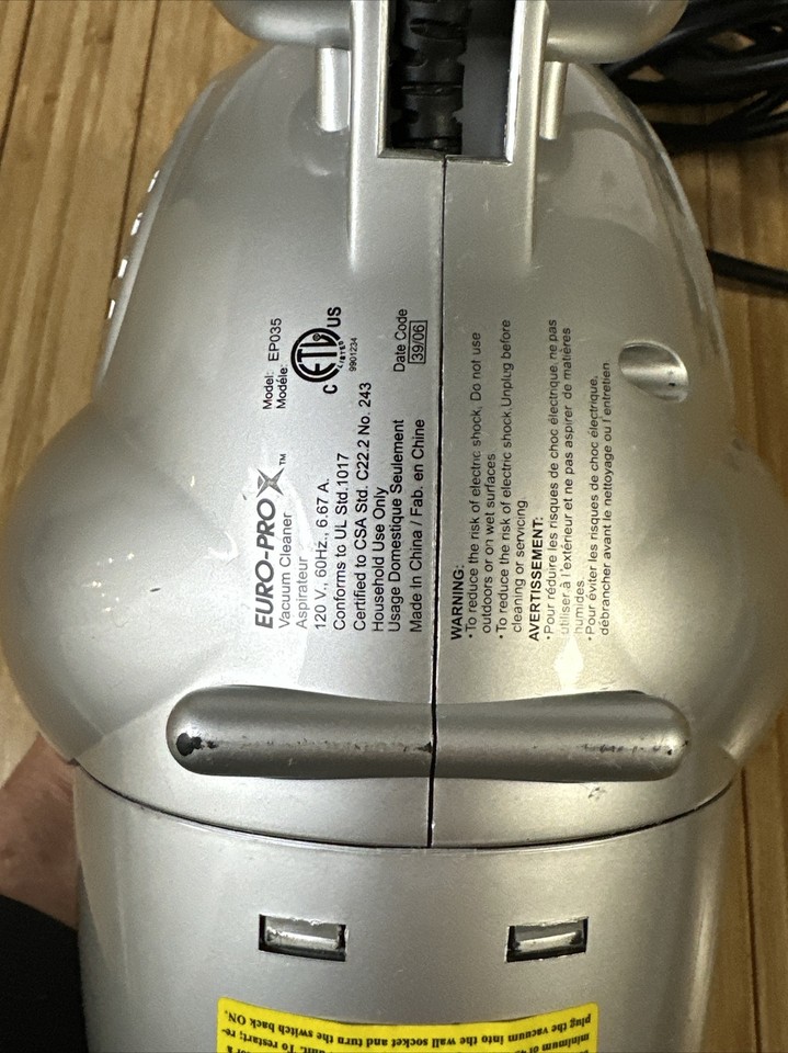 Shark Euro Pro X 800Watt /EP035 Handheld Vacuum Cleaner. Preowned ...