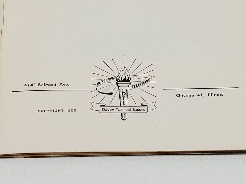 Vintage 1955 DeVry Technical Institute Electronics Course Books 20 ...