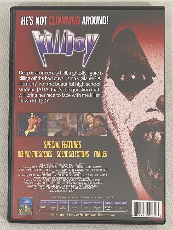 Killjoy - DVD Full Moon features Killer Clown Horror 859831002048 | eBay