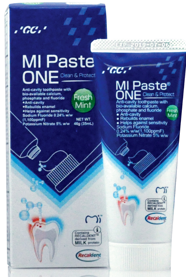 GC MI Paste ONE Fresh Mint Anti-cavity Toothpaste with RECALDENT Tech ...