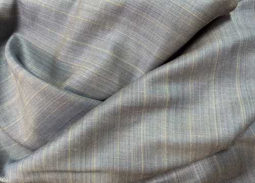100% Linen Woven Fabric Yarn Dyed Pinstripe with Two-Tone Colors Medium ...