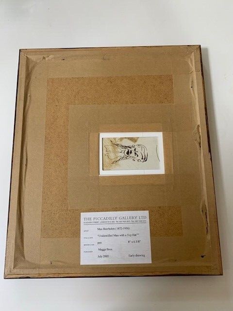 Sir Max Beerbohm (1872-1956) Early Original Caricature/s Man with Top ...