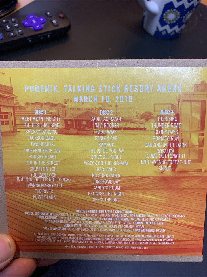 Bruce Springsteen E Street Band Live Nugs 3 Cd Phoenix 03/10/2016 | eBay