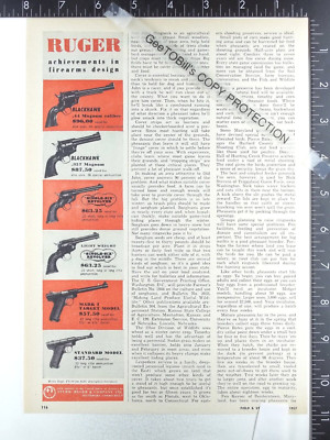 1957 AD for Sturm Ruger revolver Blackhawk Single Six Mark I 1 Standard ...