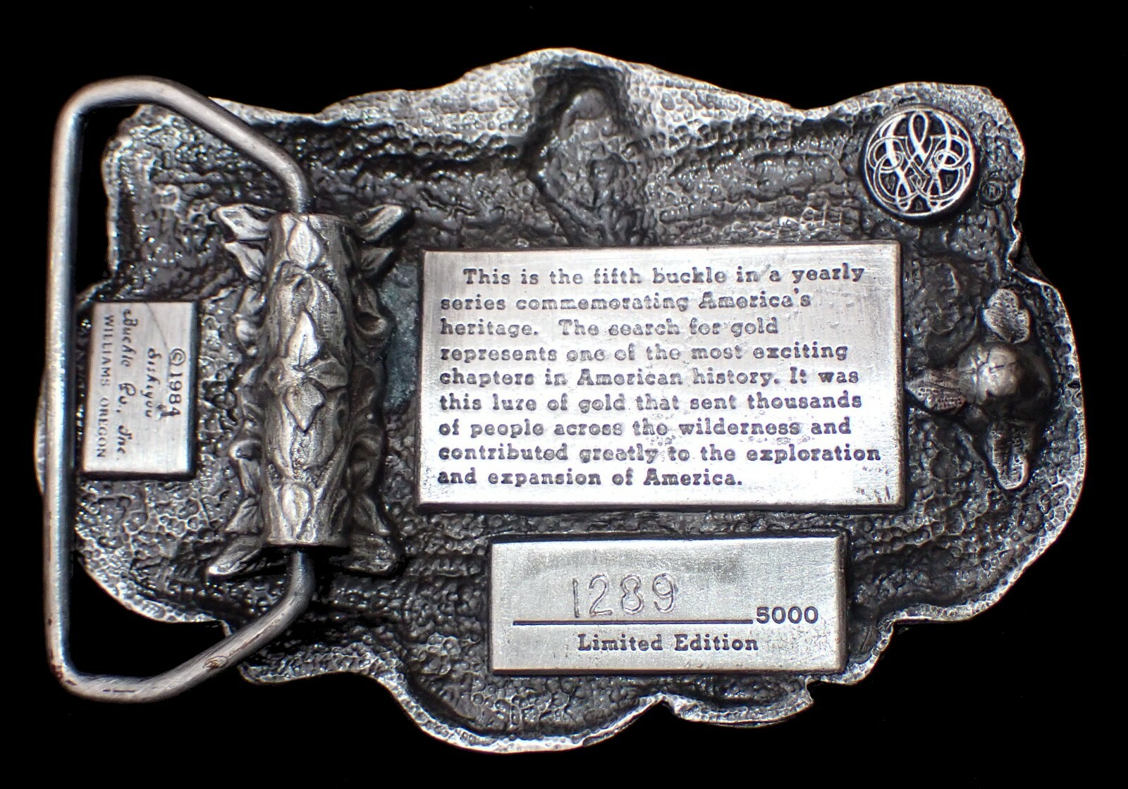 1984 AMERICAN HISTORICAL COMMEMORATIVE BELT BUCKLE ~G… - Gem