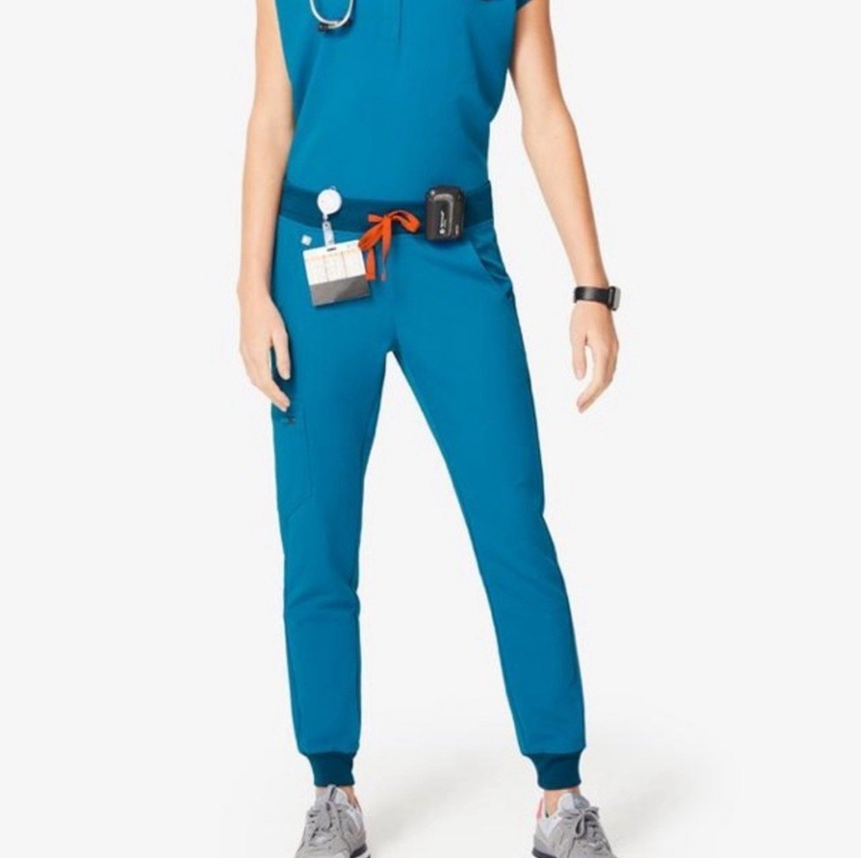 FIGS Alps Blue Zamora Joggers Scrubs Pants Women’s *Size XL Petite* | eBay