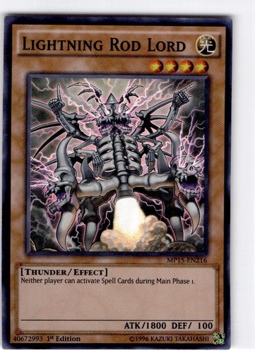 Yu-Gi-Oh 1st edition Lightning Rod Lord Super Rare #MP15-EN216 | eBay