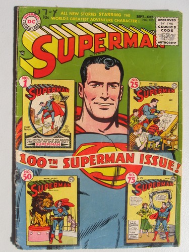 Superman #100 September 1955 golden age comic book VG | eBay