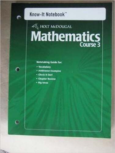 Holt McDougal Mathematics: Know-It Notebook Course 3 by Holt McDougal ...