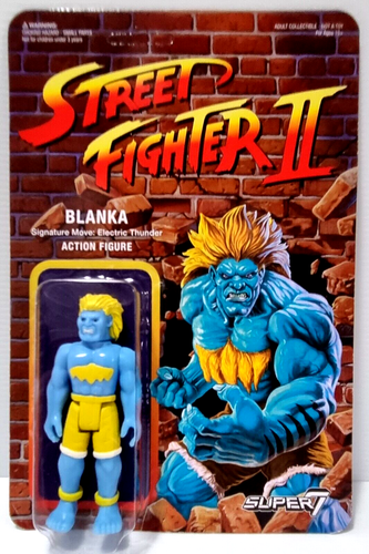 Street Fighter II (2) Super7 Blanka - Player 2 Blue ReAction Figure ...