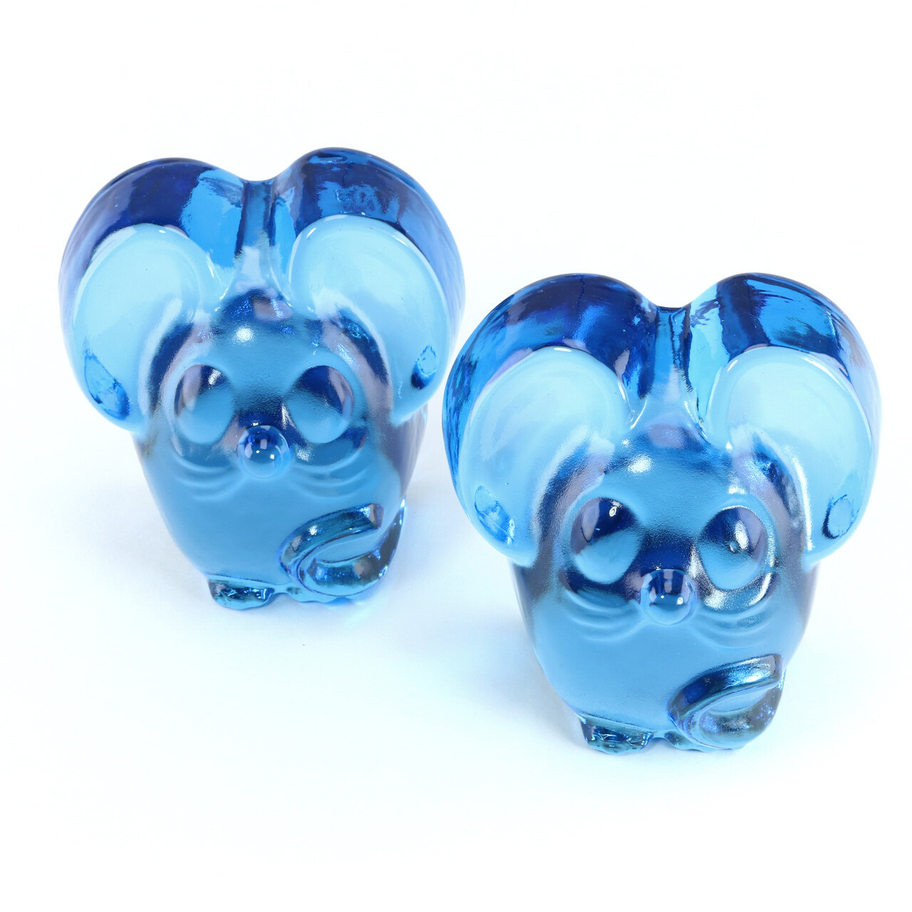 Little Pals Mouse Paperweight by Imperial Glass Lenox, Pair of Topaz ...