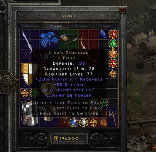 Diablo 2 - Kira's Guardian Tiara All Res, FHR Helm D2R PC Xbox Ladder ...