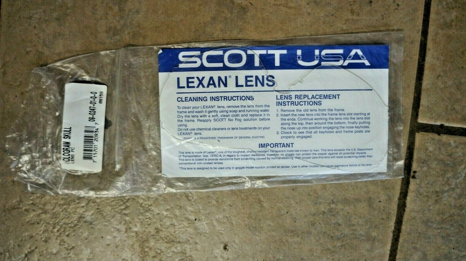 Scott USA Lexan Goggle Replacement Lens Clear YOUTH | eBay